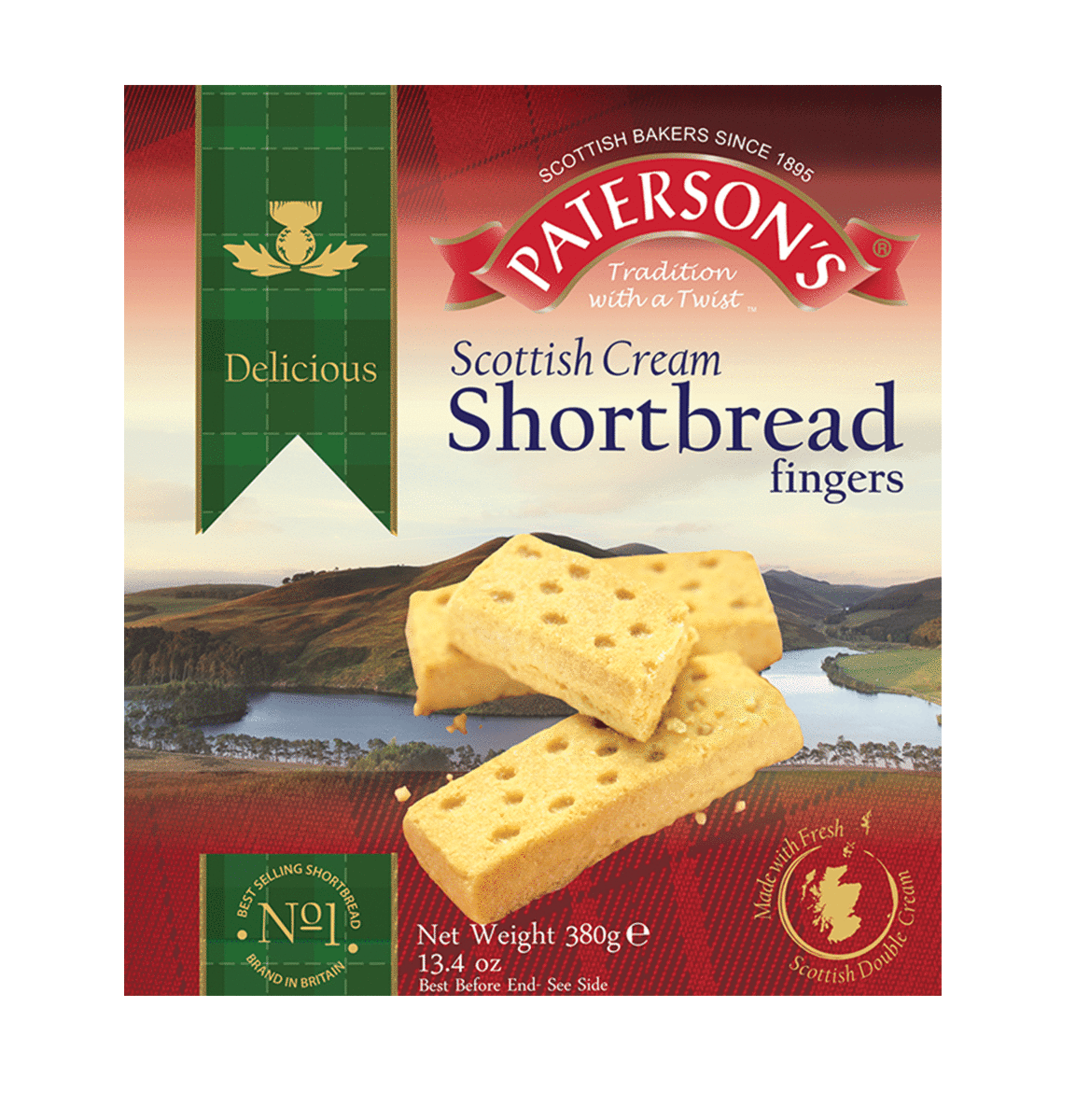 Ciastka maślane angielskie Paterson's Shortbread fingers 380g - Sklep ...